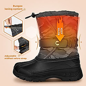 CROVA Kids Snow Boots Boys Girls Womens Winter Warm Waterproof Outdoor Anti-Slip Fur Lined Resistant Cold Weather Shoes (Little Kid/Big Kid)