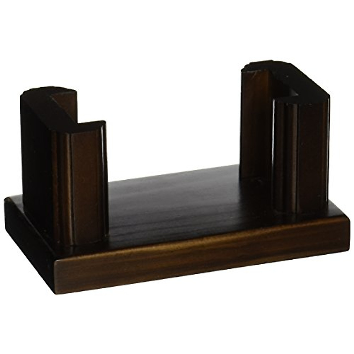 CoasterStone Upright Dark Wood Holder for Square or Round Coasters, 4 to 4.25", Multicolored