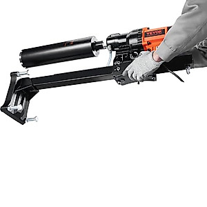 VEVOR Diamond Core Drilling Machine, 8in Wet&Dry Concrete Core Drill Rig with Stand, 750RPM Speed & 1-1/4" 5/8" Thread & Lifting Handle, 8in Drilling Diameter for Concrete Brick Block Stone, 2500W