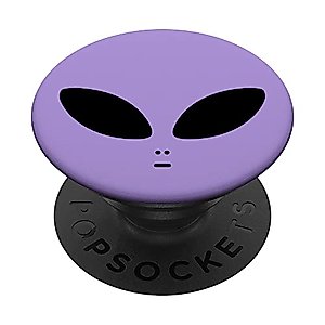 Cute Alien Face Head Pastel Purple Kawaii Goth 90s Style PopSockets Swappable PopGrip