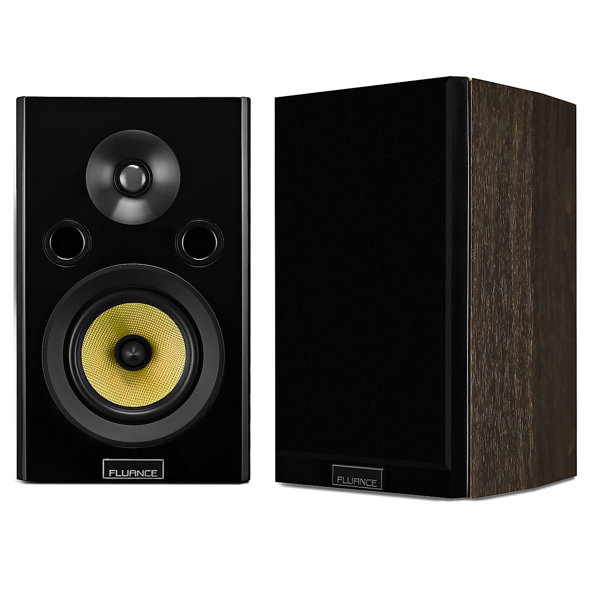 Fluance Signature HiFi Compact Surround Sound Home Theater 5.0 Channel Speaker System Including 2-Way Bookshelf, Center Channel Channel and Rear Surround Speakers - Natural Walnut (HF50WC)