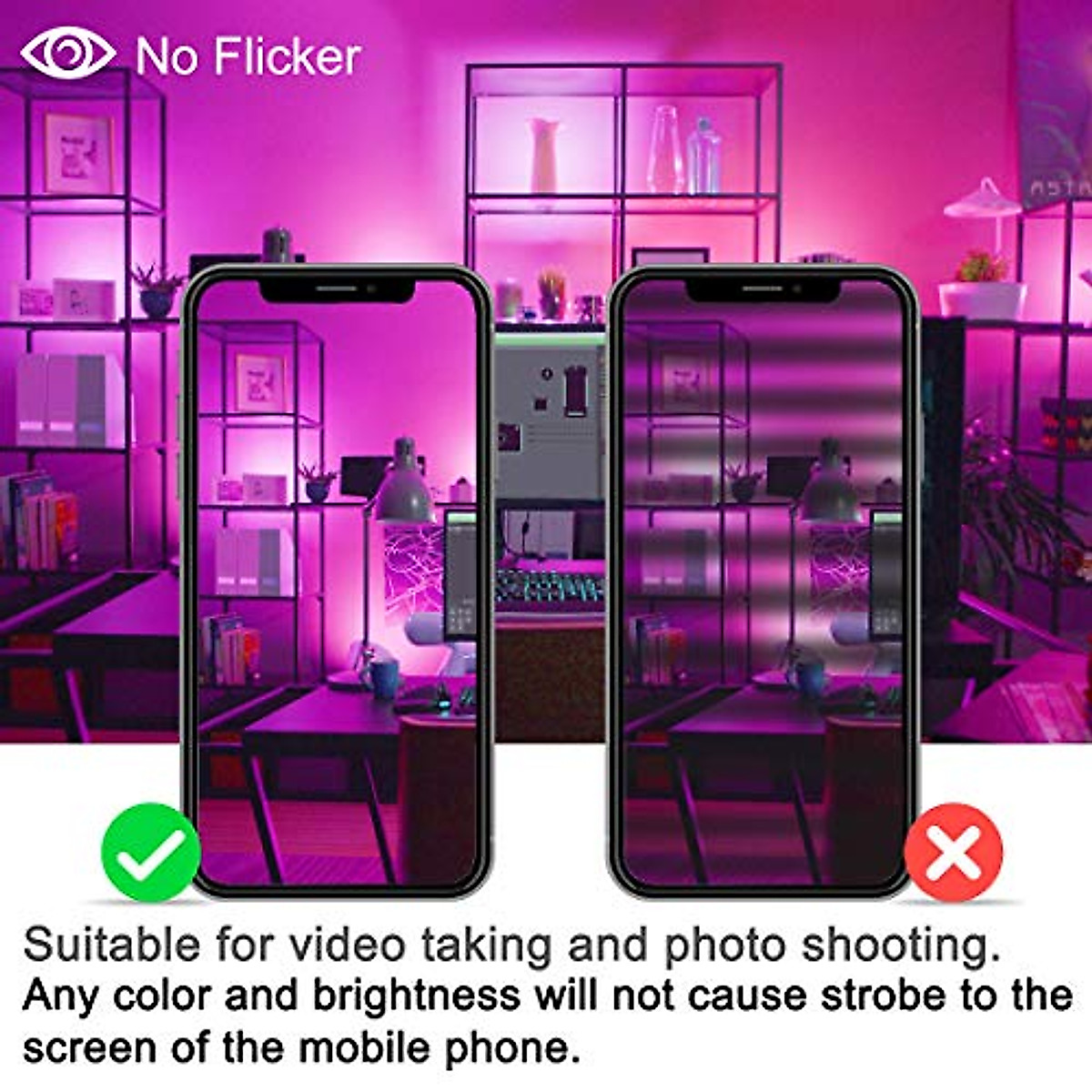 Led Flood Light 300W Equivalent 3000 LM, Outdoor Color Changing Led Stage Landscape Lights, Bluetooth RGBW Smart Floodlights 2700K & 16 Million Colors&Timing& Music Sync, IP66，US 3-Plug (2 Pack)