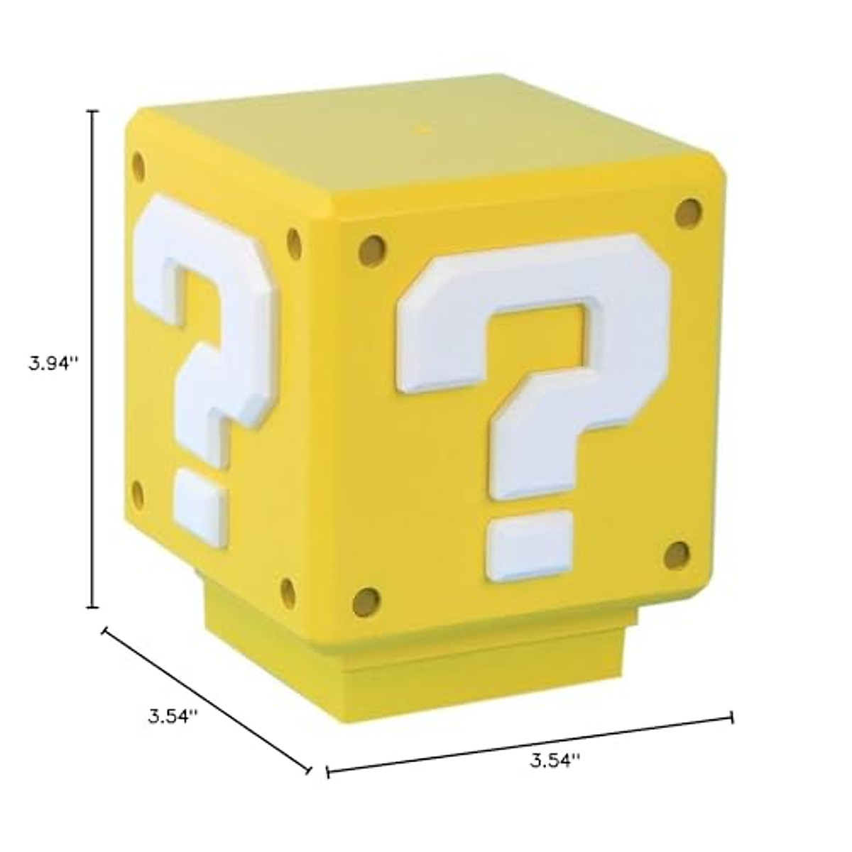Super Mario Mini Question Block Light - Officially Licensed Super Mario Bros. Merchandise, Bedroom or Game Room Decor, Retro Gamer Gift, Battery Powered | Paladone