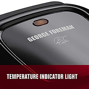 George Foreman GR0040B 2-Serving Classic Plate Grill, Black
