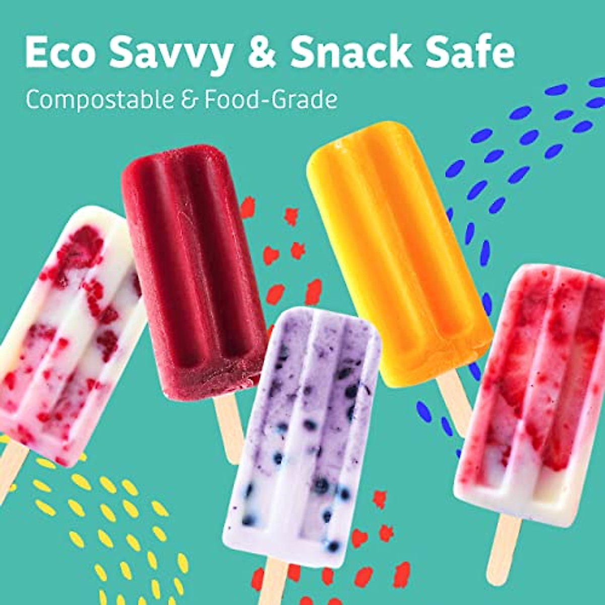 Popsicle Sticks for Crafts 200 Pcs 4.5 inch Wax Sticks Tongue Depressors Natural Wood Sticks Craft Sticks Popsicle Sticks for Food Ice Cream Sticks Cakesicle Sticks