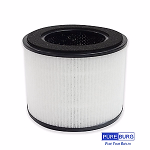 PUREBURG Replacement True HEPA Filters Compatible with Clarifion AerClear AS-AC207701-01 Air Purifier,4-Stage Filtration Activated carbon 2-in-1 Air Clean Dust VOCs,2-Pack