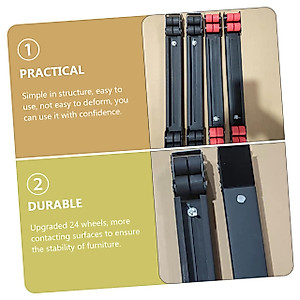 KOMBIUDA 1Pair Refrigerator Wheel Washer Dryer Pedestal Base Accessory Portable Washing Machine Appliance Rollers with Heavy Duty Wheels for Easy Mobility Laundry Rooms and Apartments