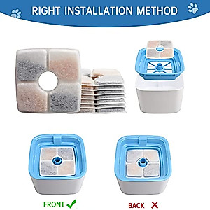 SAMANIJA 8-Pack Cat Water Fountain Filter Replacement Filters, Compatible with Veken 84oz/2.5L Pet Fountain Cat Water Fountain Dog Water Dispenser