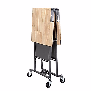 COSCO SmartFold Portable Workbench/Folding Utility Table (Gray Steel Frame)