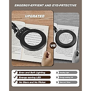 10X Magnifying Glass Light Stand Desktop Lamp Desk Table Close Work Up for Crafting, Model Assembly, Reading, Sewing, Jewelry Making ,Easy Adjustable Head Controller, Wide Compatibility Clamp