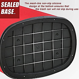 Vnewone Kitchen Trash Can Garbage 13 Gallon Waste Bin for Home Office Bedroom Stainless Steel Automatic Touch Free High-Capacity, 50 Liter (Red)