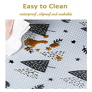Cabinet Liners Shelf Liner, Non Adhesive Drawer Liner, Washable Fridge Pads, Waterproof Non-Slip Oil-Proof Table Protection Mats, 47" L x 17.8" W