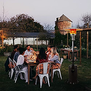 RICHRYCE 47,000 BTU Patio Heater,Outdoor propane heater with Auto Shut off Tilt Protection and Wheels,Gas Heaters for Outside, Garden, Courtyard…