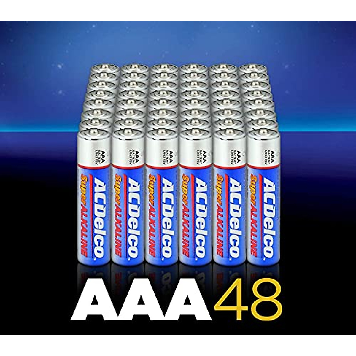 ACDelco 48-Count AAA Batteries, Maximum Power Super Alkaline Battery, 10-Year Shelf Life