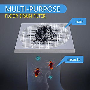 Melfluo 50 Pcs Disposable Shower Drain Cover Hair Catcher,Floor Drain Sticker，Drain Cover Sticker，Bathroom，Kitchen，Bathtub,Laundry,Shower Drain Stickers for Hair