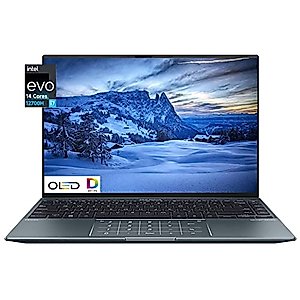 ASUS 2023 Newest Zenbook 14 Inch 2.8K 16:10 OLED Thin Light Business Laptop, Intel Evo 14Cores 12th Gen i7-12700H Up to 4.7Ghz, 16GB RAM, 1TB SSD, Fingerprint, Backlit KB, WiFi 6E + CUE Accessories