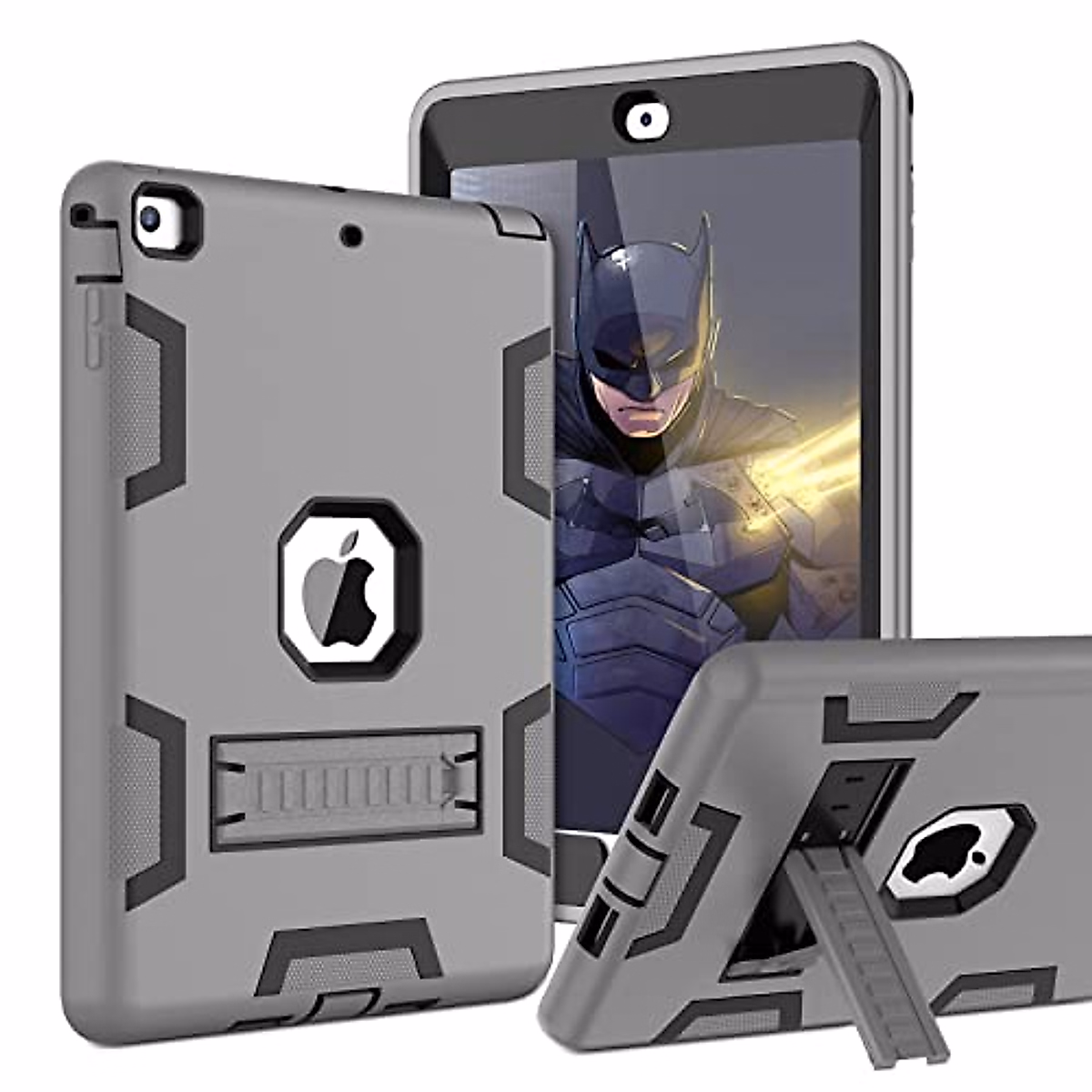 TOPSKY Case Compatible with iPad Air 1st Generation/A1474/A1475/A1476 9.7 inch, Shockproof Built in Kickstand Protective Cover Cases for iPad A1474/A1475/A1476,Grey Black