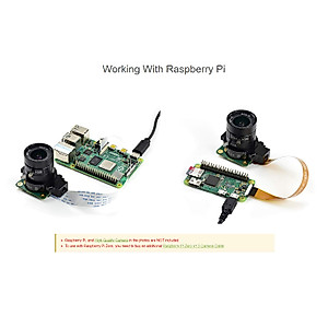Waveshare Industrial Wide Angle Lens with 6mm Focal Length 63° Field Angle and CS-Mount Compatible with Raspberry Pi HQ Camera
