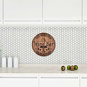 Personalized Wine Bar Sign 10", 14", 18" Round Wood Sign Home Bar Accessories Vino Bar Decor B3-00140054001