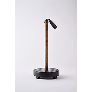 Mud Pie Paper Towel Holder, Black, 15 1/4" x 5 1/2" Dia
