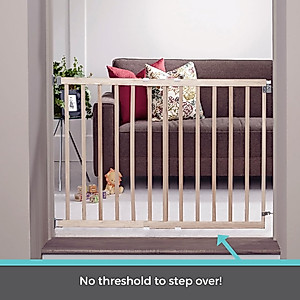 Toddleroo by North States Stairway Swing Wooden Gate, Baby Gate for Stairs. Fits 28"- 42" Wide. Hardware Mount. Child Gates for Doorways. Made in USA (30" Tall, Sustainable Hardwood)