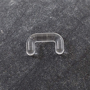 BodyJewelryOnline Septum Piercing Clear Retainer Jewelry, 10g (2.5mm), Bioplast Material, Anti-Allergic, Flexible Structure, Easy [Wear/Remove], Hide Septum Piercing, Keeps Piercing Open