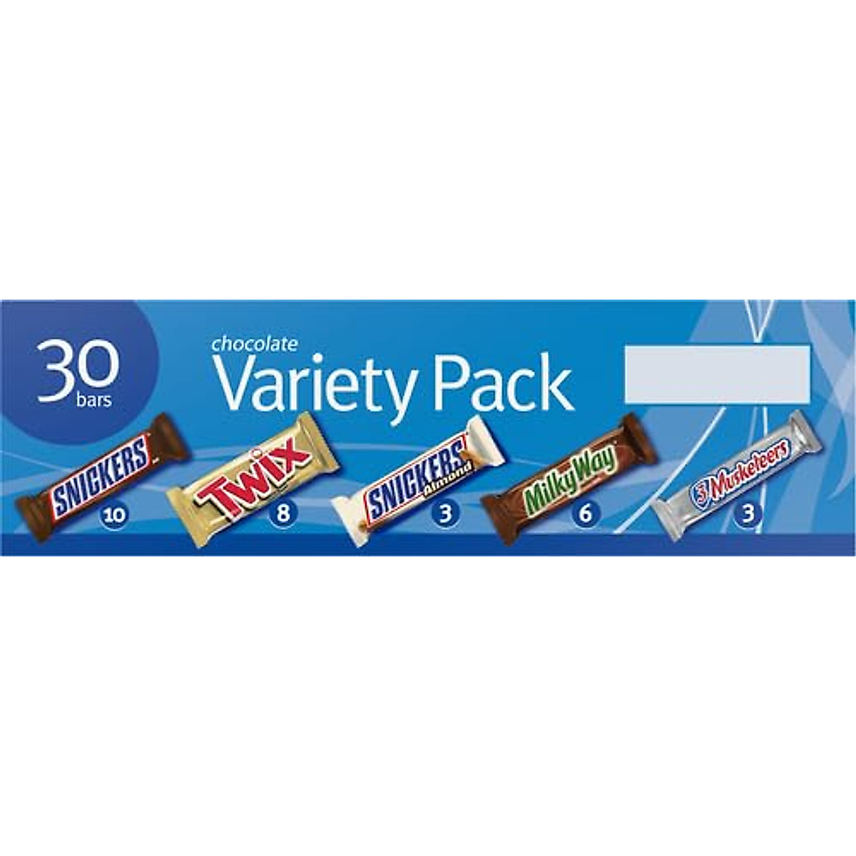 M&M Mars Chocolate Bar Variety Pack, 55 Ounce, 30 Count
