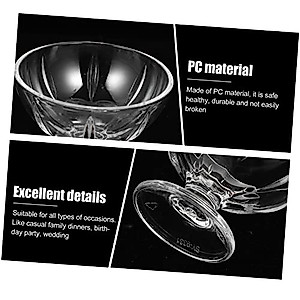 Hemoton 4pcs Ice Cream Cup Trifle Mojito Glasses Glass Pudding Cup Plastic Container Plastic Trifle Bowl Clear Acrylic Cake Stand High Based Juice Cup Milk Shake Cup Dessert Display Cup