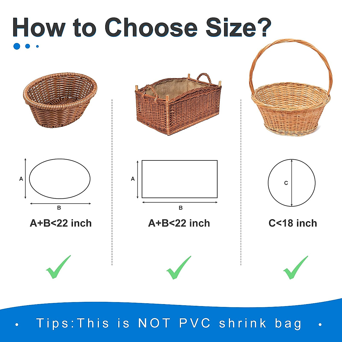 Aubeco 24 x 30 inch 20 Pcs Clear Basket Bags, Large Cellophane Wrap for Baskets, Plastic Bags for Basket