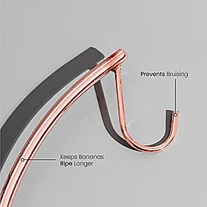 Rose Gold Banana Holder | Rust-Resistant & Durable Steel Construction | Sleek & Modern Design for Kitchen Countertops | Perfect for Home and Office Use | Prevents Bruising & Extends Shelf Life