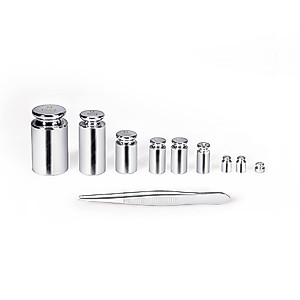 ACCT Calibration Weight, 1g 2g 5g 10g 20g 50g 100g Calibration Gram Scale Weight Set for Digital Scale Balance, Small Weights for Crafts,1 Piece Calibration Weight Tweezers(Silver)