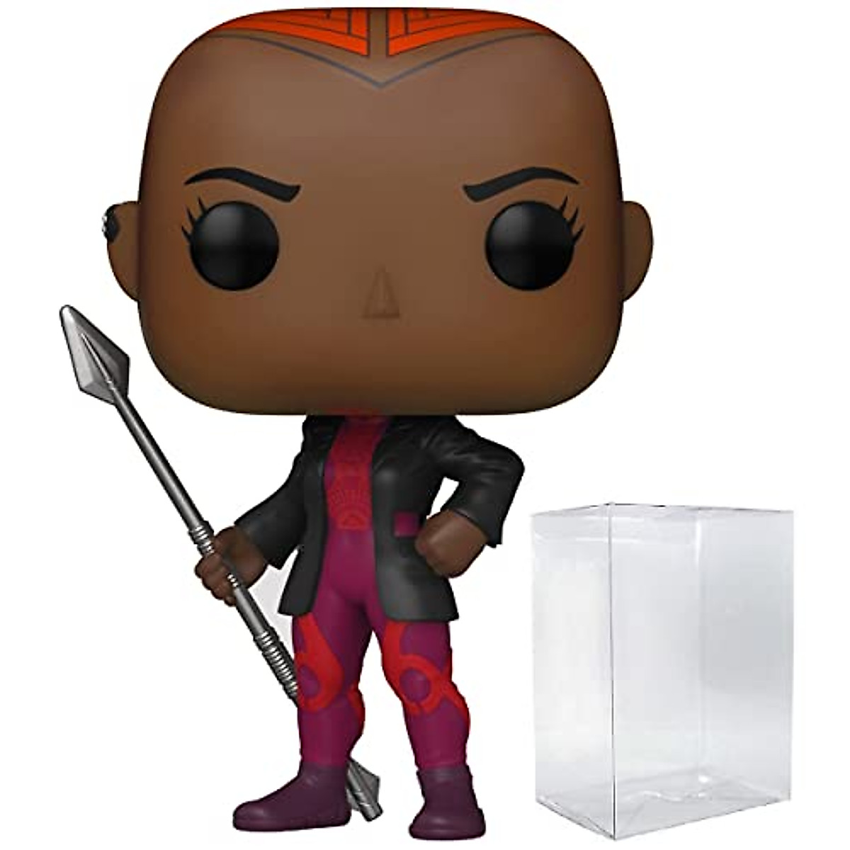 POP Marvel: Black Panther: Wakanda Forever - Okoye Funko Vinyl Figure (Bundled with Compatible Box Protector Case), Multicolored, 3.75 inches
