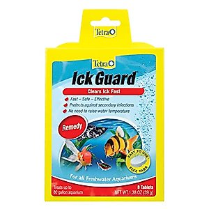 Tetra Ick Guard 8 Count, Quick Remedy For Ick In aquariums,Golds & Yellows
