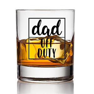 Mom Off Duty Dad Off Duty Wine and Whiskey Glass Set - First Time Parents Gifts - New Parents Gifts For Couples - Gender Reveal Gift For Mommy and Daddy - Best Gift for expecting Mother and Father