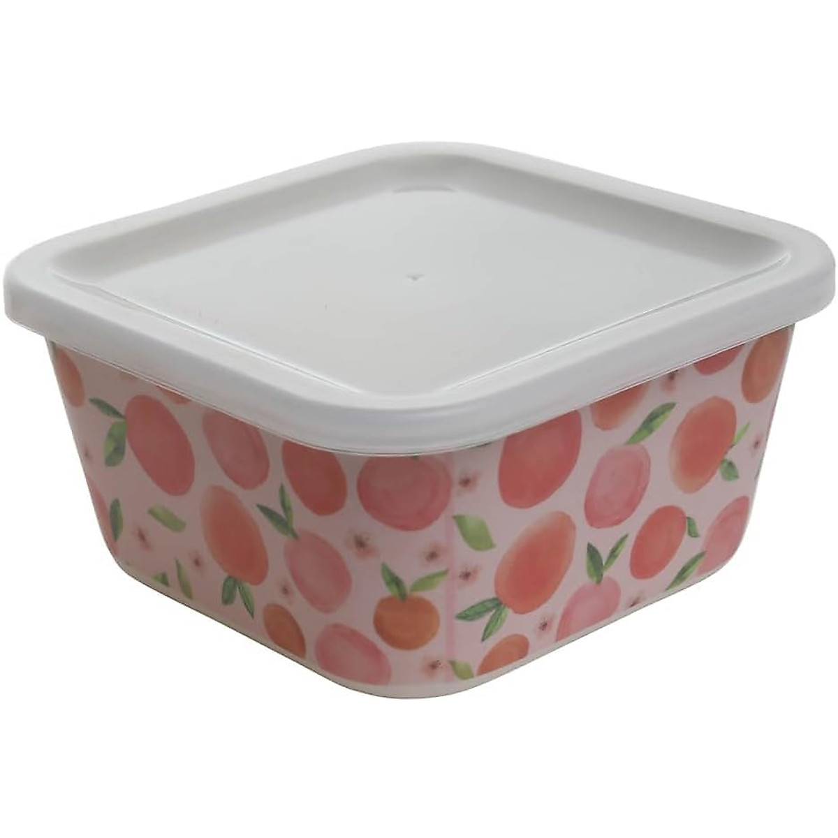 Forest & Twelfth Bamboo Food Storage Containers – Reusable, Eco Friendly, Organic Bamboo Meal Bins with Airtight Lids – Durable Kitchenware, Sustainable Lunch Boxes, Set of 3 (Peaches)