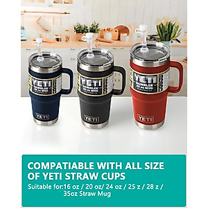Silicone Spill Stopper Compatible with YETI Straw Cup,Spill Stopper for Cups Mug Tumbler Accessories Including 3 Straw Cover Topper Cap, 3 Leak Proof Stopper.