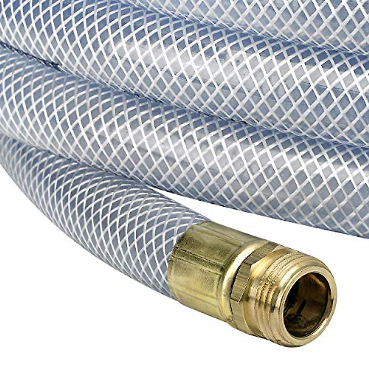 Underhill UltraMax Commercial Garden Water Hose 50 ft, Heavy-Duty, Flexible, Kink Free, Industrial, Non-Conductive, 600 psi, H75-050C, 3/4" x 50', Clear