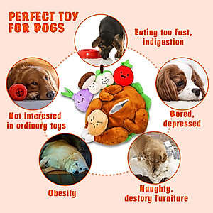 Lepawit Hide and Seek Dog Toys, Turkey Squeaky Interactive Puzzle Dog Toys for Boredom and Stimulation, Dog Enrichment Toys for Small and Medium Dogs