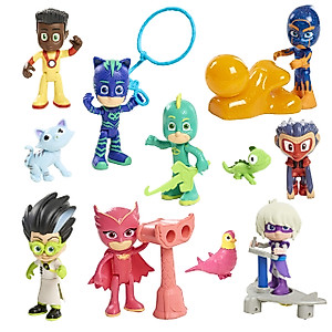 PJ Masks Deluxe Figure Set, 17 Pieces for PJ Masks Toys and Playsets, 3-inch Figures, Kids Toys for Ages 3 Up by Just Play