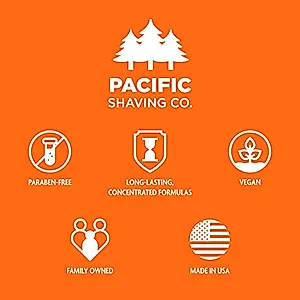 Pacific Shaving Company Caffeinated Shaving Cream - Caffeine, Shea Butter + Spearmint Antioxidant Shaving Cream - Clean Formula for a Hydrating, Redness Reducing + Irritation-Free Shave (7 Oz, 2 Pack)