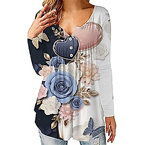 Oversized Sweatshirt For Women With Slits On The Side Spring Tops For Women For Party Womens Blouses For Work Professional Tunic Womens Tshirt Casual Spring Women's Studio Relaxed-Fit Lightweight Crew