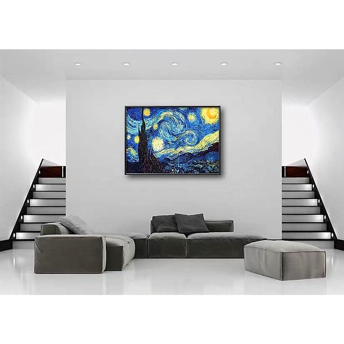 NIHO-JIUMA Van Gogh Starry Night Diamond Painting Kits,5D Diamond Art Van Gogh Full Drill Craft Painting Gift for Adult、Home Decor(30x40cm/12x16 Inches)