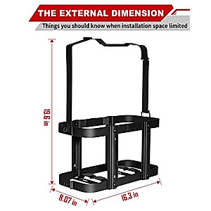 Racewill 2023 Upgrade Jerry Can Mount Holder: Lockable Jerry Gas Can Holder Rack, 5 Gallon ( 20 Liter ), Reinforced Welding