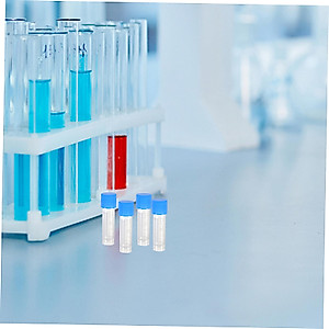 TEHAUX 1. 8ml Small Freezing Tubes Plastic Vials Sample Tubes with Screw Lid Box