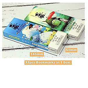 DFSM 32pcs Cartoon Totoro Bookmark Set Anime Paper Page Holder Memo Card Stationery Office School Supplies de livro EC392