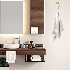 VOSAREA Car Decor Wall Hooks Coat Hooks 4Pcs Astronaut Wall Hook Heavy Duty Adhesive Wall Hangers Towel Coat Bag Hat Key Hanger Rack Hooks for Home Bathroom Kitchen Wall Hooks Coat Hooks Wall Hooks