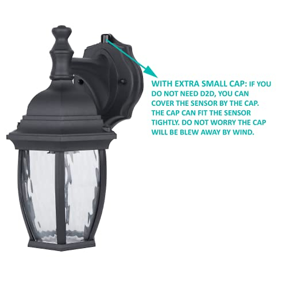 YoonLIT SMARTLIFE Dusk to Dawn Outdoor Wall Lantern, Wall Sconce as Porch Light Fixtures, Aluminum Housing Plus Clear Water Glass, Bulb NOT Included, Black, 1-Pack