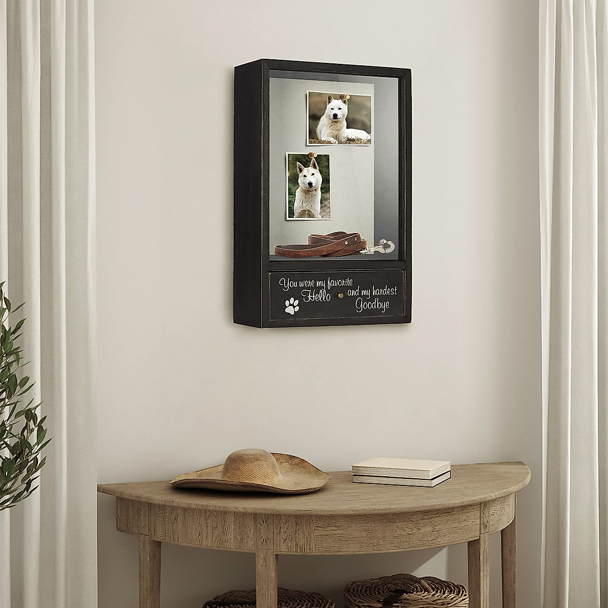 TJ.MOREE Dog Memorial Gifts - You were My Favorite Hello and My Hardest Goodbye Remembrance Picture Frame Shadow Box - Pet Sympathy Gifts for Loss of Dog