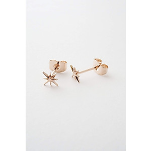 HONEYCAT Celestial Starburst Studs in Gold, Rose Gold, or Silver | Minimalist, Delicate Jewelry (Rose Gold)