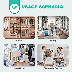 VMSTR 6 Combo Travel Vacuum Storage Bags with Powerful Electric Pump, Space Saver Bags for Clothes and Clothing, Vacuum Compression Bags for Blankets Pillow